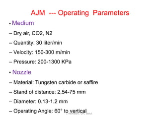 Unconventional Machining AJM and USM | PDF