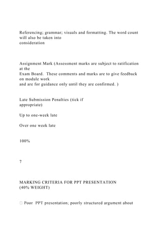 1 UNDERGRADUATE ASSIGNMENT SPECIFICATION Student.docx