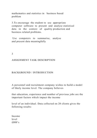 1 UNDERGRADUATE ASSIGNMENT SPECIFICATION Student.docx