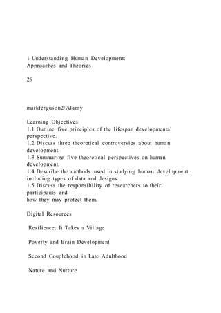 1 Understanding Human DevelopmentApproaches and Theories | DOCX