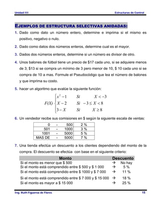 1 unidad III estructuras de control | PDF