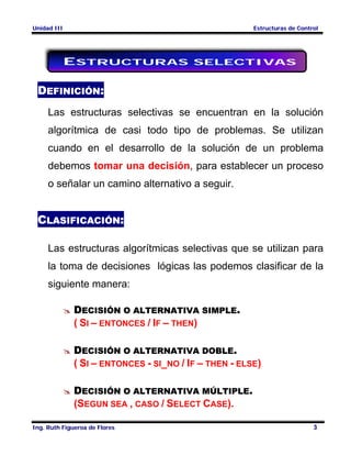 1 unidad III estructuras de control | PDF