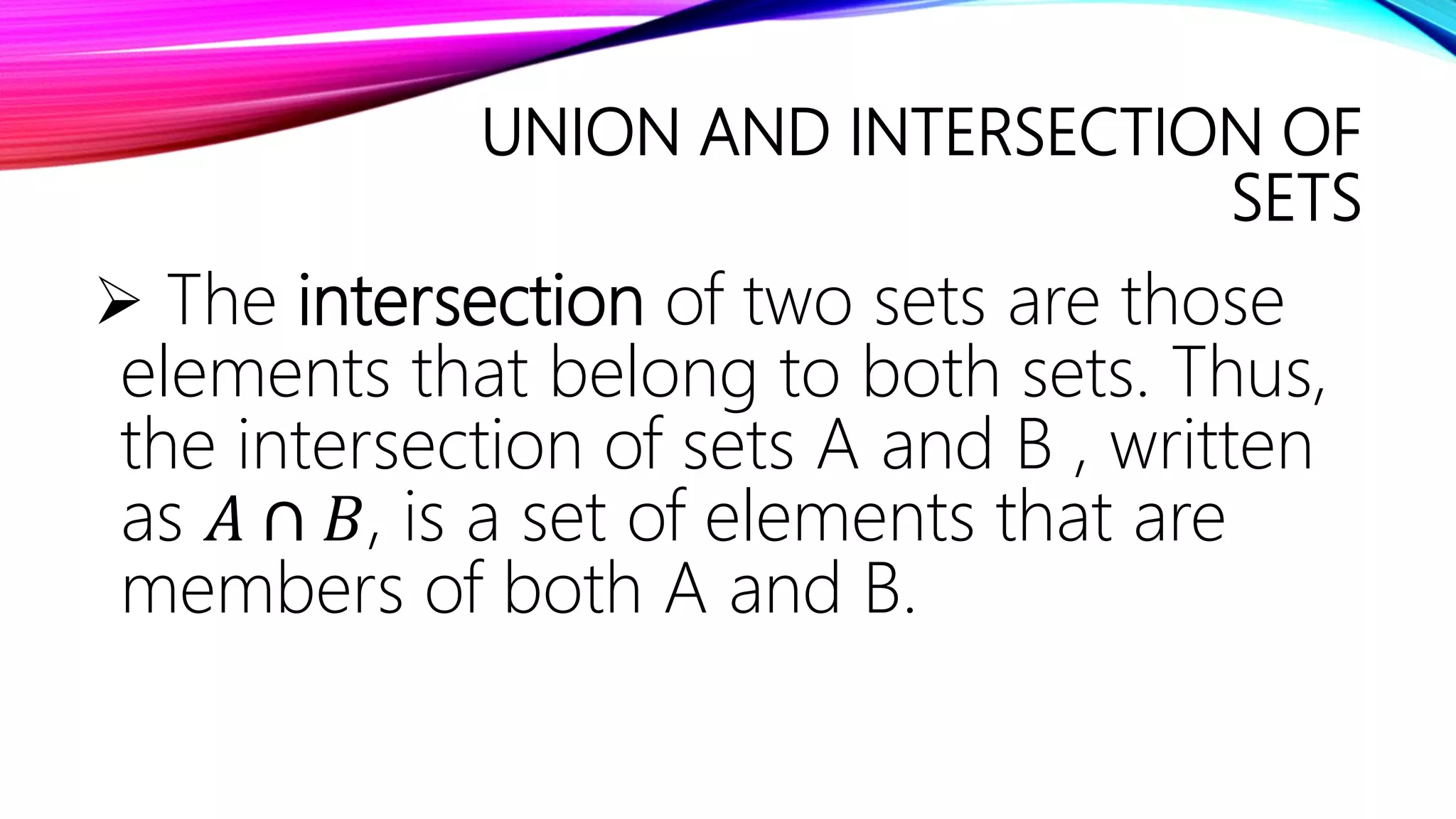 union and intersection | PPTX