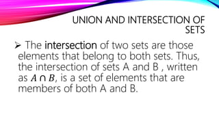 union and intersection | PPTX