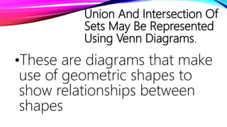 union and intersection | PPTX