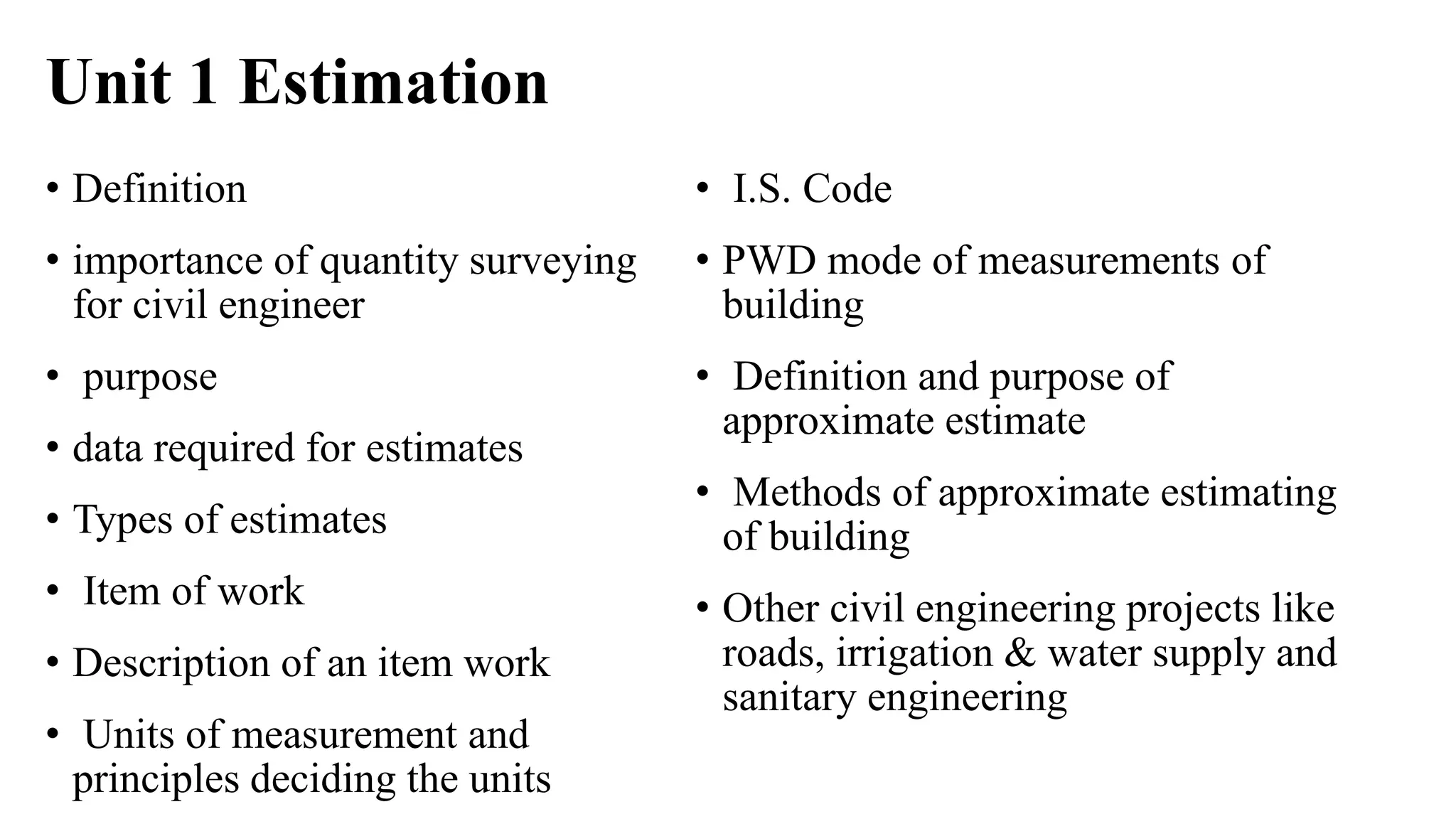 Introduction to Quantity Surveying .pptx