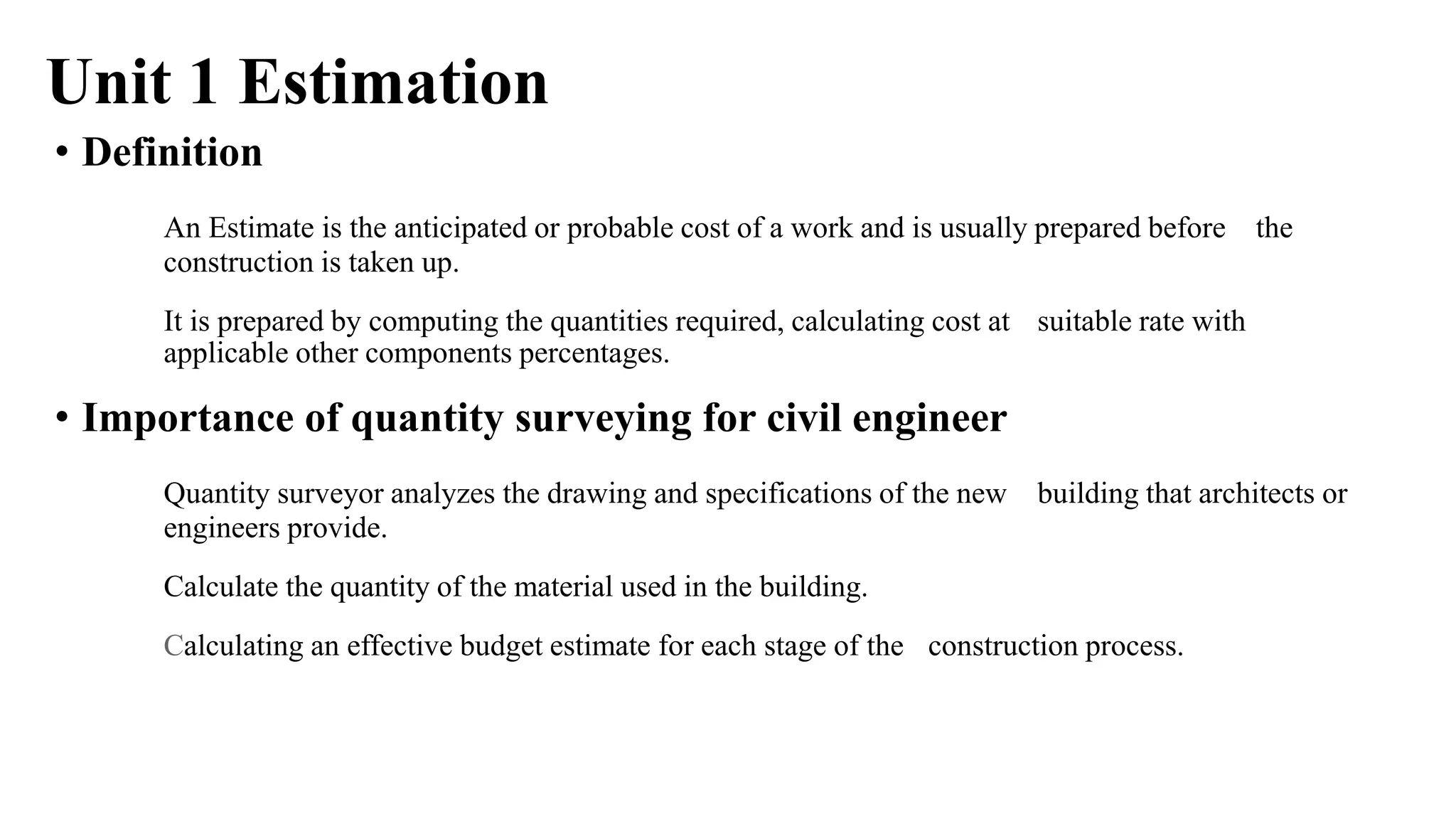 Introduction to Quantity Surveying .pptx