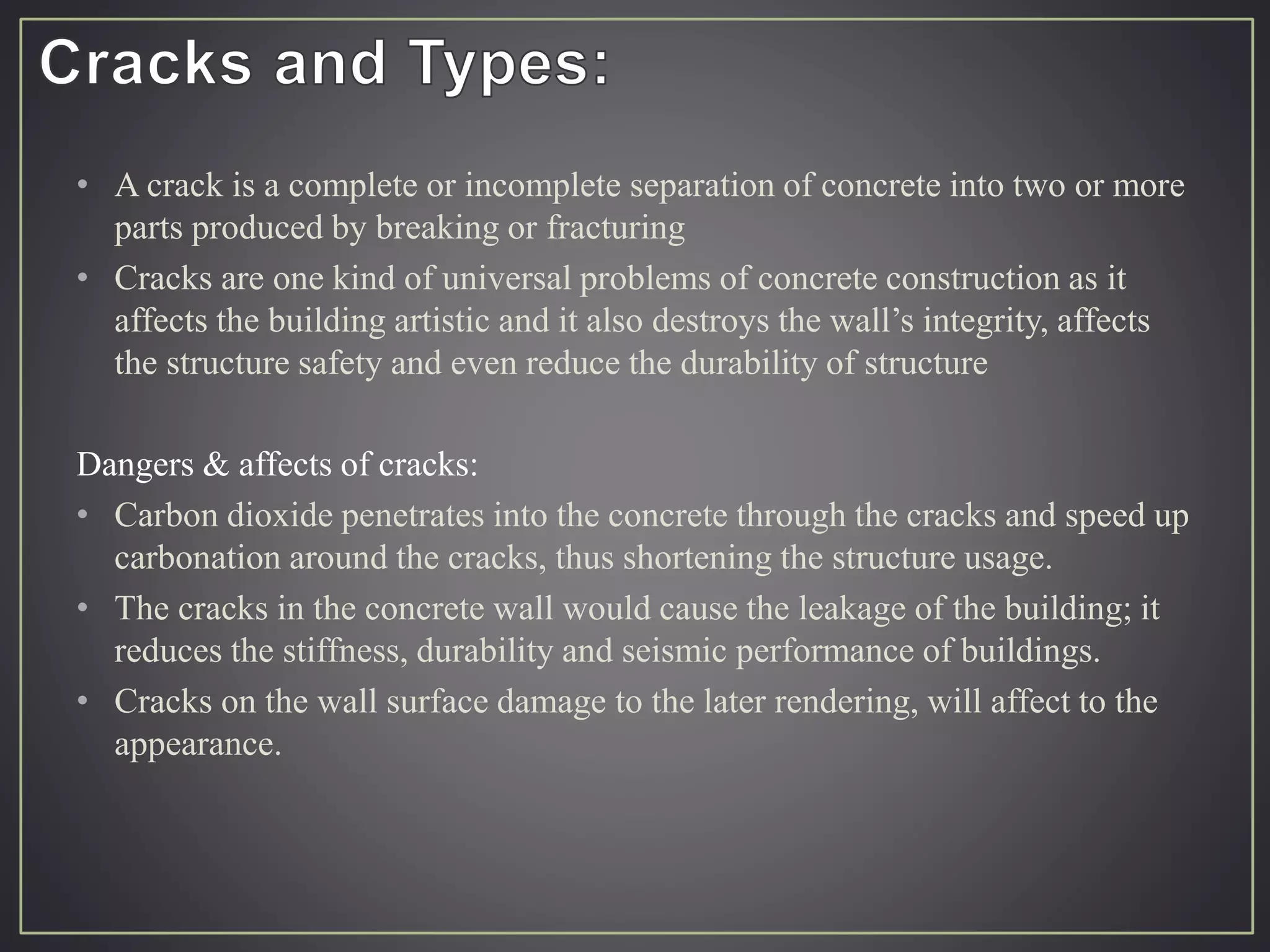 CRACKS AND PREVENTIVE MEASURES | PPTX