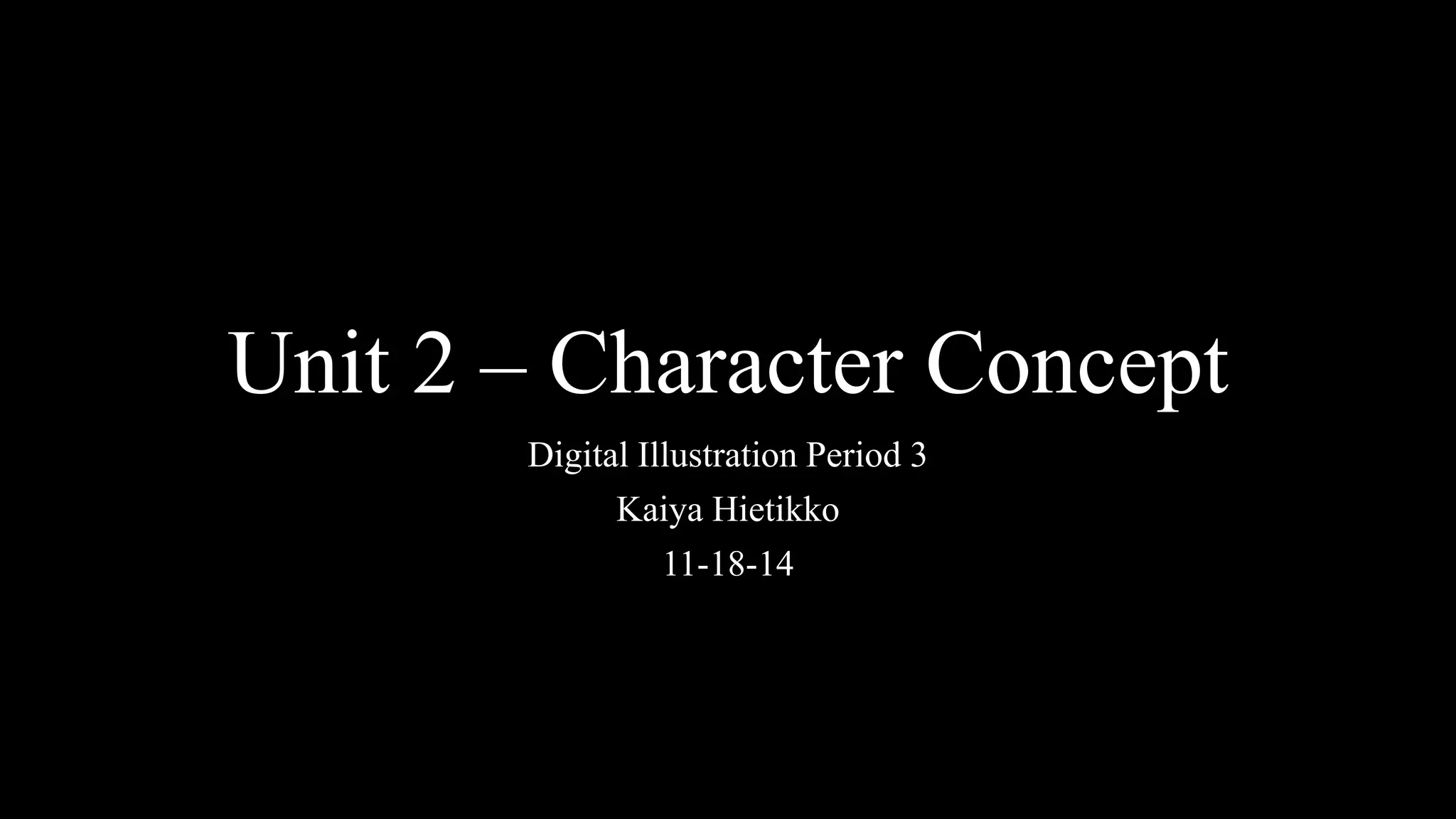 1 unit 2 – character concept | PPTX
