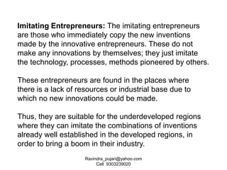 1 Entrepreneurship models by Prof RAVINDRA PUJARI Management Consultant ...