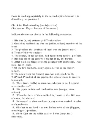 1Unit ILesson 6 Grammar and StyleAdjectives and Adverbs.docx