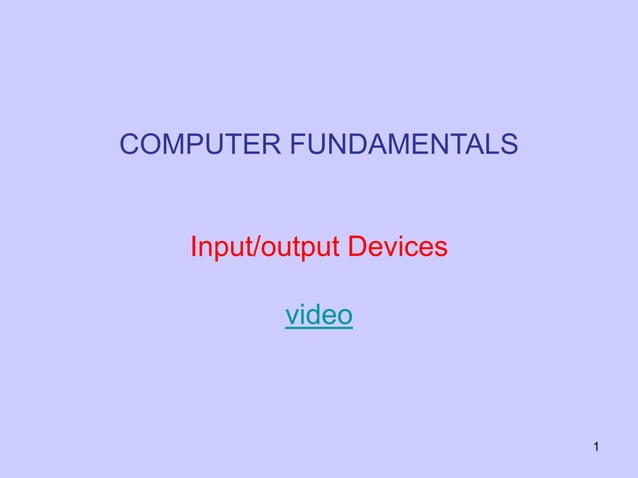 1unit two input output | PPT
