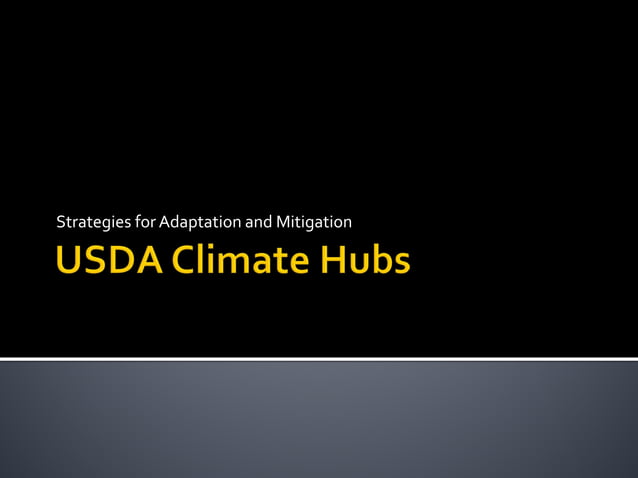USDA Climate Hubs | PPT