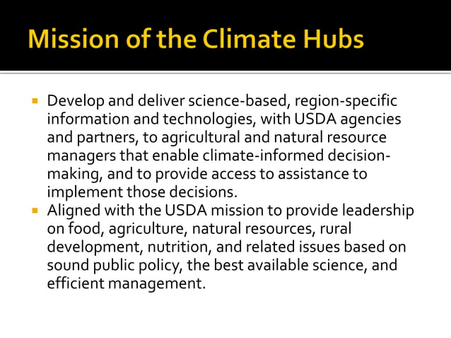 USDA Climate Hubs | PPT