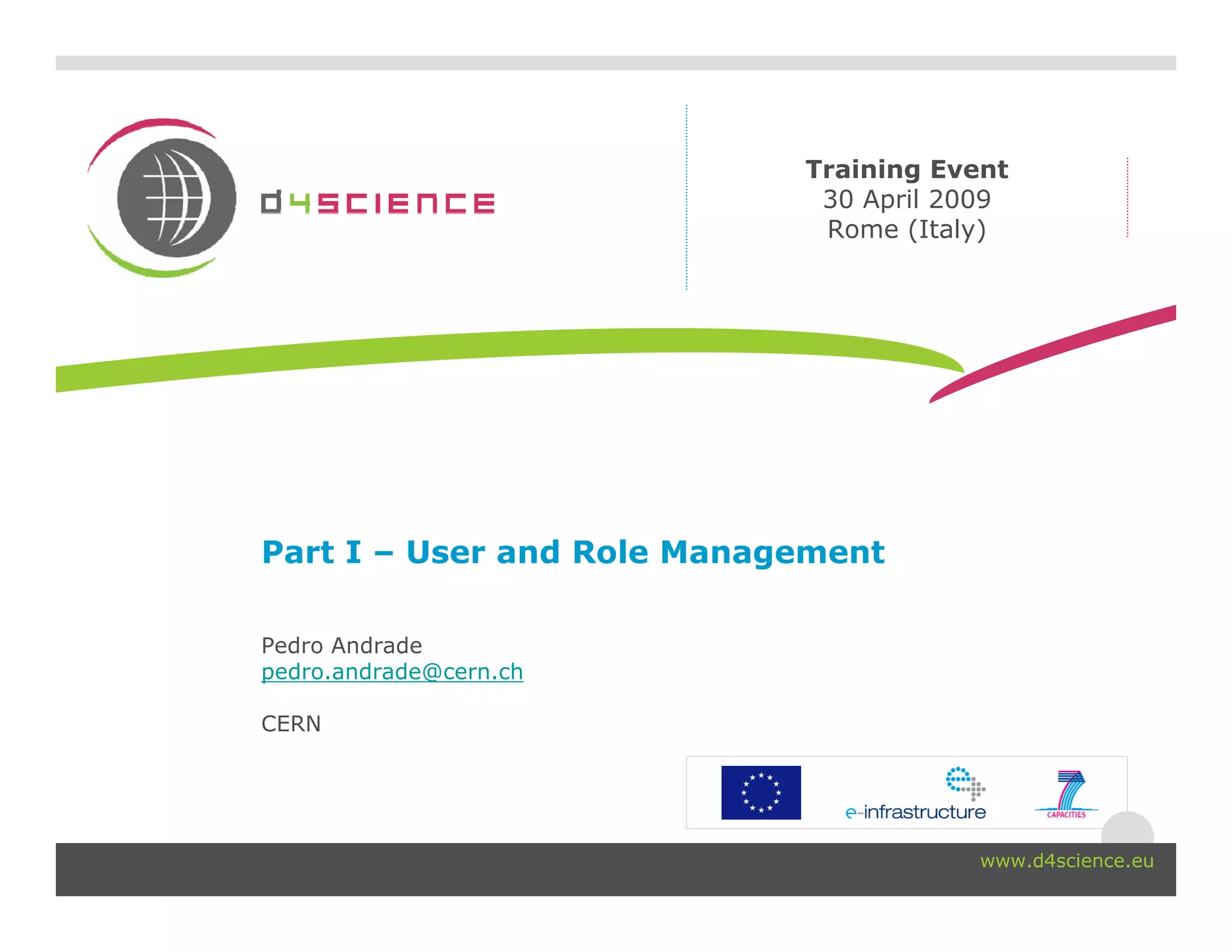 VRE - User And Role Management | PDF