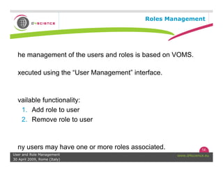 VRE - User And Role Management | PDF