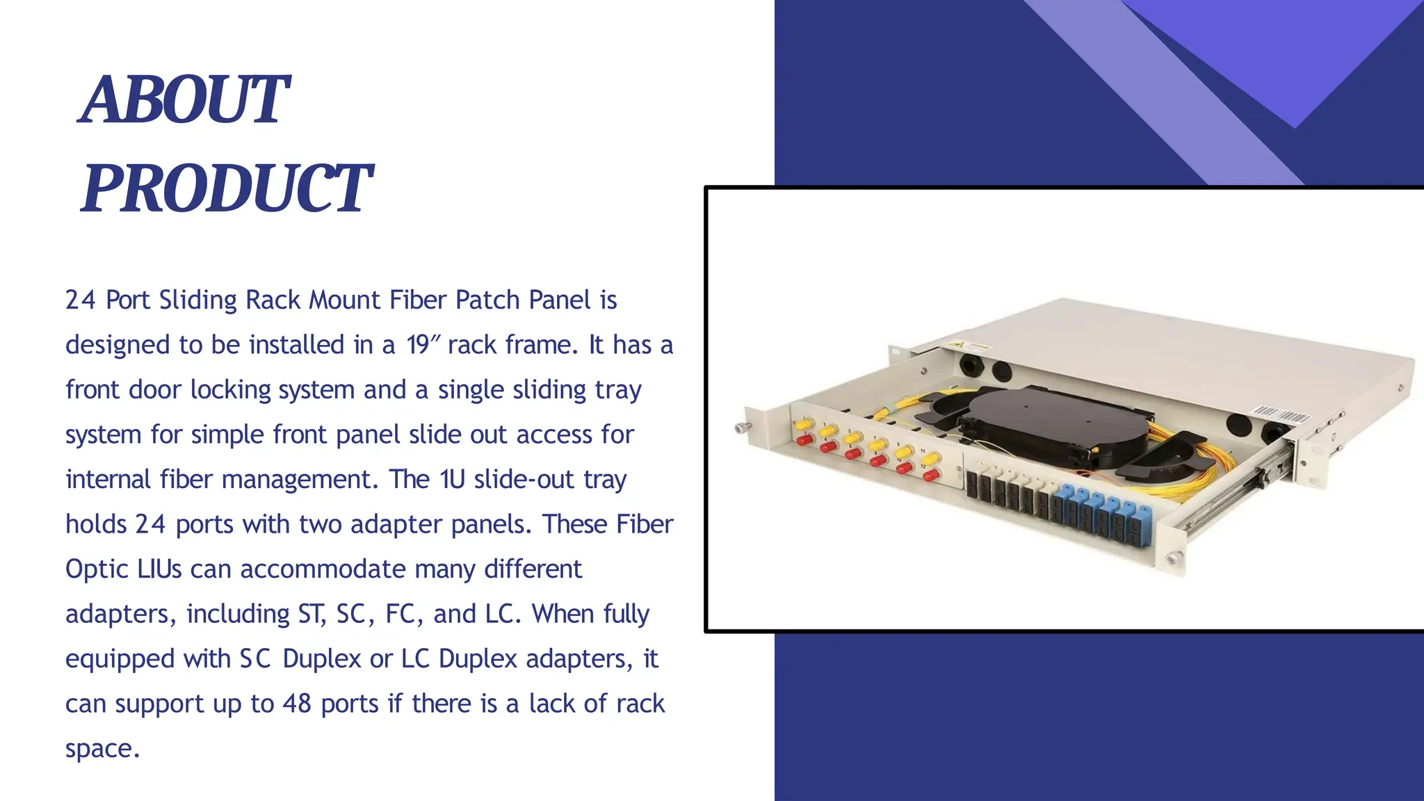 Unisol 12 Port Sliding Rack Mount Patch Panel | PPTX