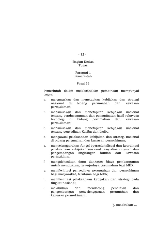 1 uu no 1 2011 basis data perencanaan perumahan dan kawasan permukiman ...