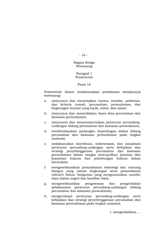 1 uu no 1 2011 basis data perencanaan perumahan dan kawasan permukiman ...