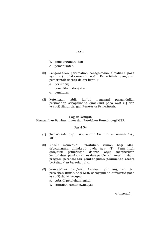 1 uu no 1 2011 basis data perencanaan perumahan dan kawasan permukiman ...