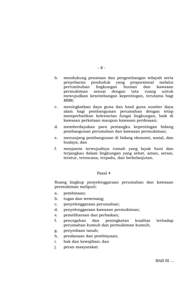 1 uu no 1 2011 basis data perencanaan perumahan dan kawasan permukiman ...