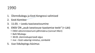 Eesti 1986 1990 | PPTX