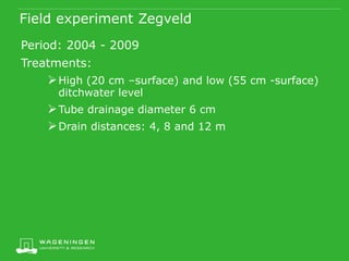 Diminishing peat oxidation of agricultural peat soils by infiltration ...