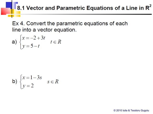 1 vector and_parametric_equations_of_a_line_in_r2 | PPT