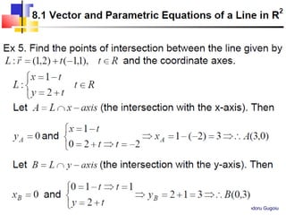 1 vector and_parametric_equations_of_a_line_in_r2 | PPT