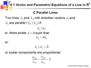 1 vector and_parametric_equations_of_a_line_in_r2 | PPT