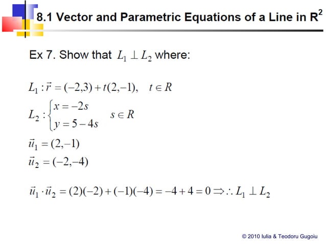 1 vector and_parametric_equations_of_a_line_in_r2 | PPT