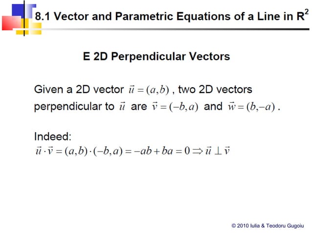 1 vector and_parametric_equations_of_a_line_in_r2 | PPT