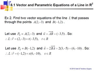 1 vector and_parametric_equations_of_a_line_in_r2 | PPT