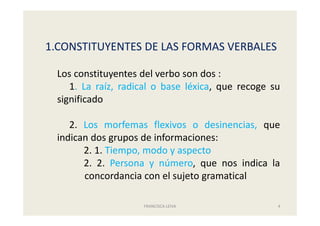 1. El verbo: flexión de las formas personales. | PDF