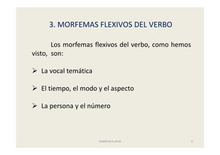 1. El verbo: flexión de las formas personales. | PDF
