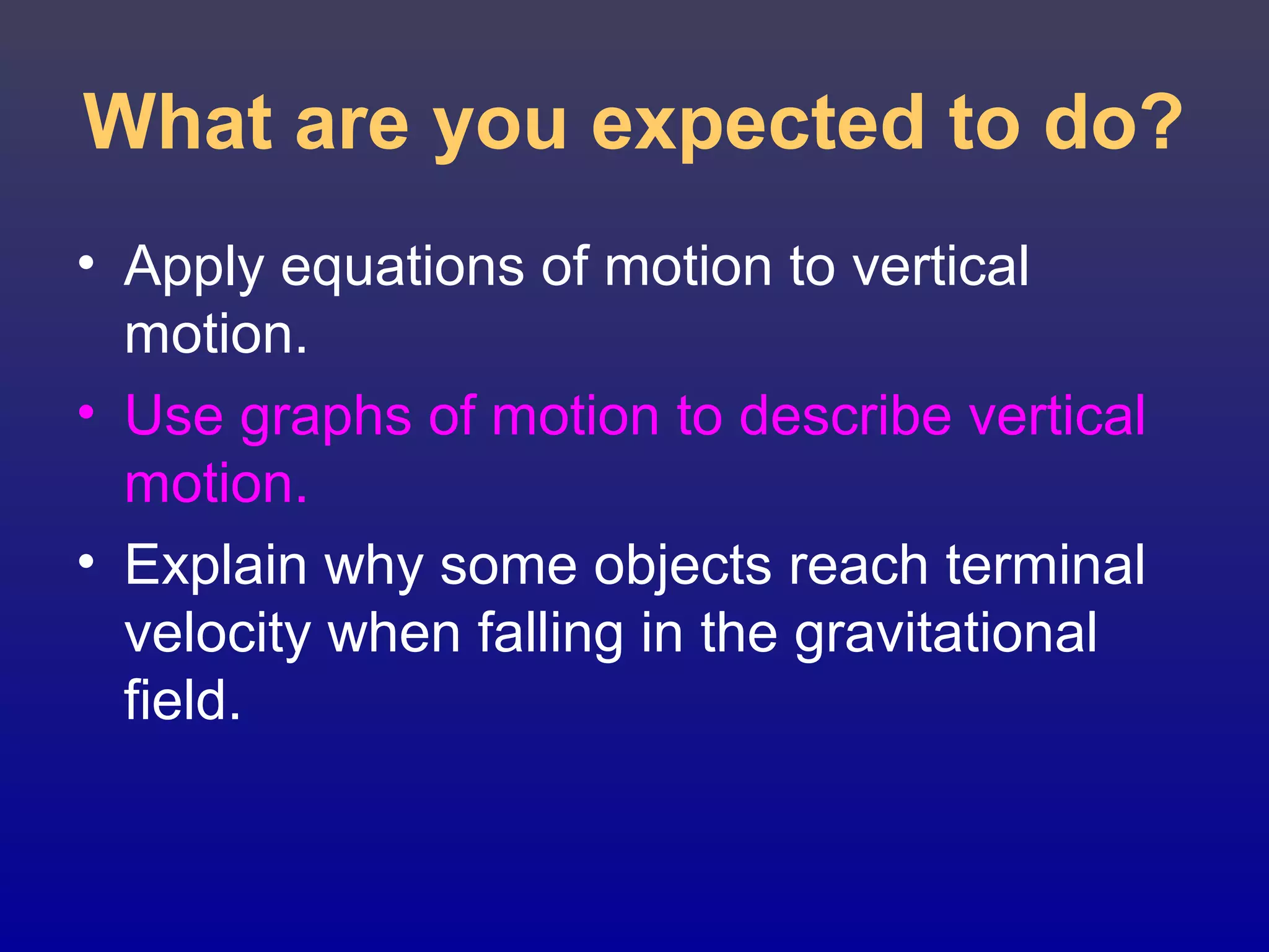 1 vertical projectile motion | PPT