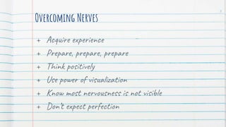 5 tips for overcoming public speaking nerves | PPT