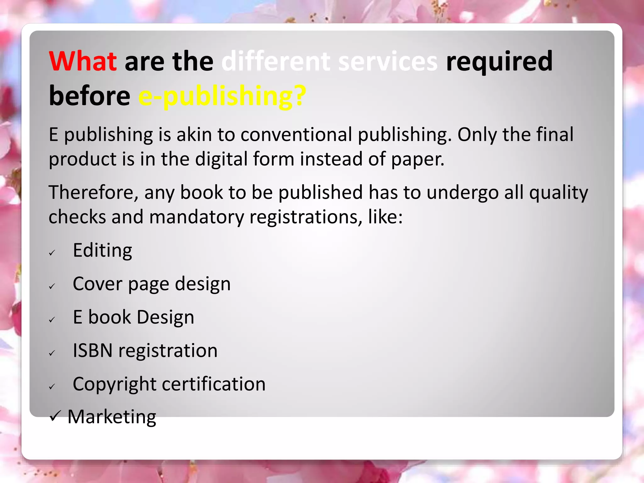 e-publishing | PPTX