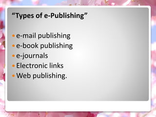 e-publishing | PPTX