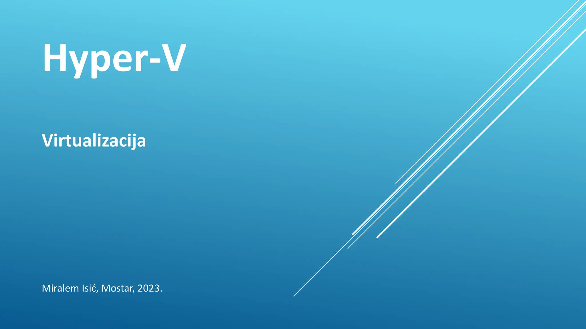 1_Vjezbe_Hyper-V.pdf virtualizacija u Windows sistemima | PDF
