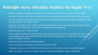 1_Vjezbe_Hyper-V.pdf virtualizacija u Windows sistemima | PDF