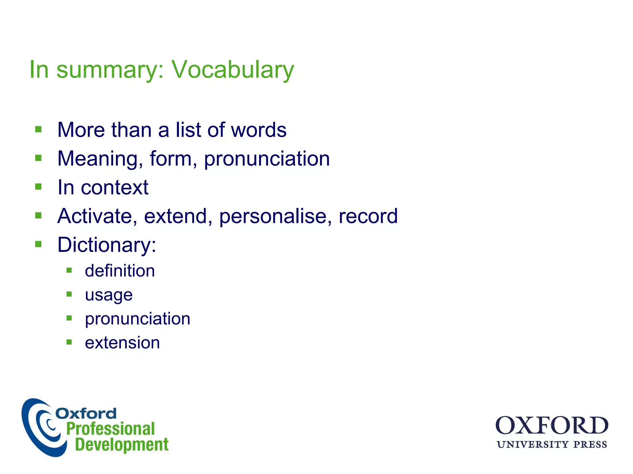 1 vocabulary and dictionary skills | PPT