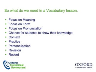1 vocabulary and dictionary skills | PPT