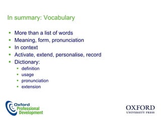 1 vocabulary and dictionary skills | PPT