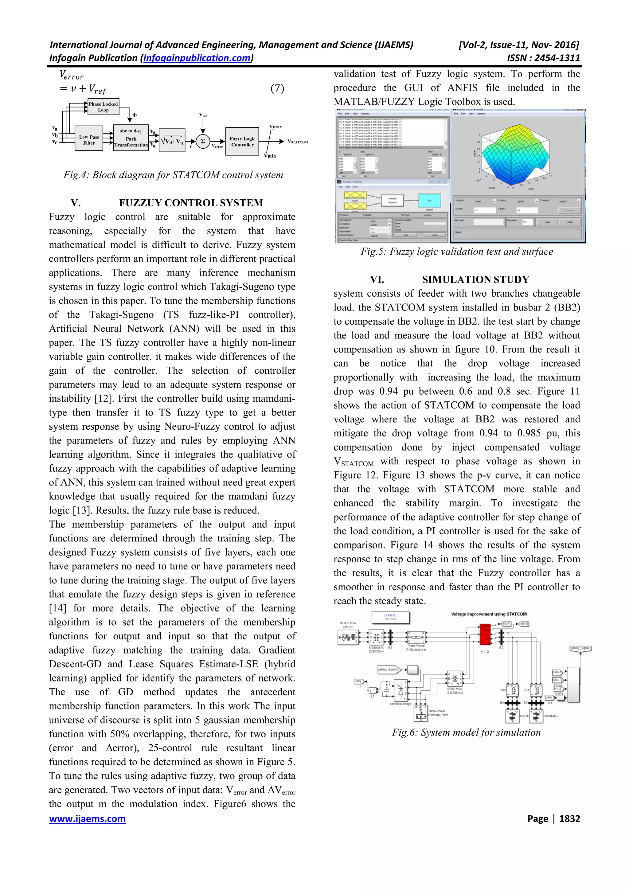 Voltage Profile Improvement Using Static Synchronous Compensator Statcom Pdf
