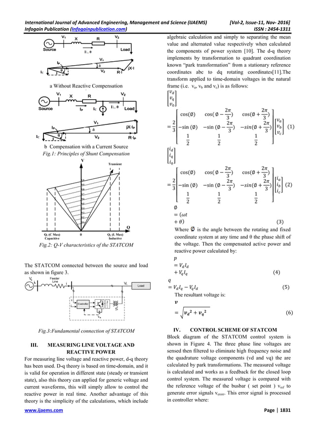 Voltage profile Improvement Using Static Synchronous Compensator STATCOM | PDF