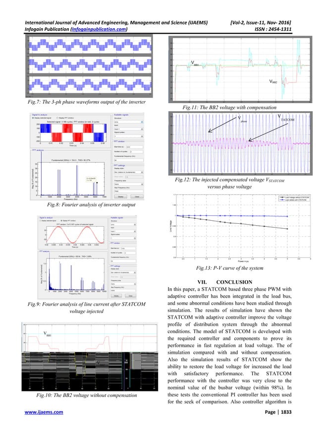 Voltage Profile Improvement Using Static Synchronous Compensator Statcom Pdf