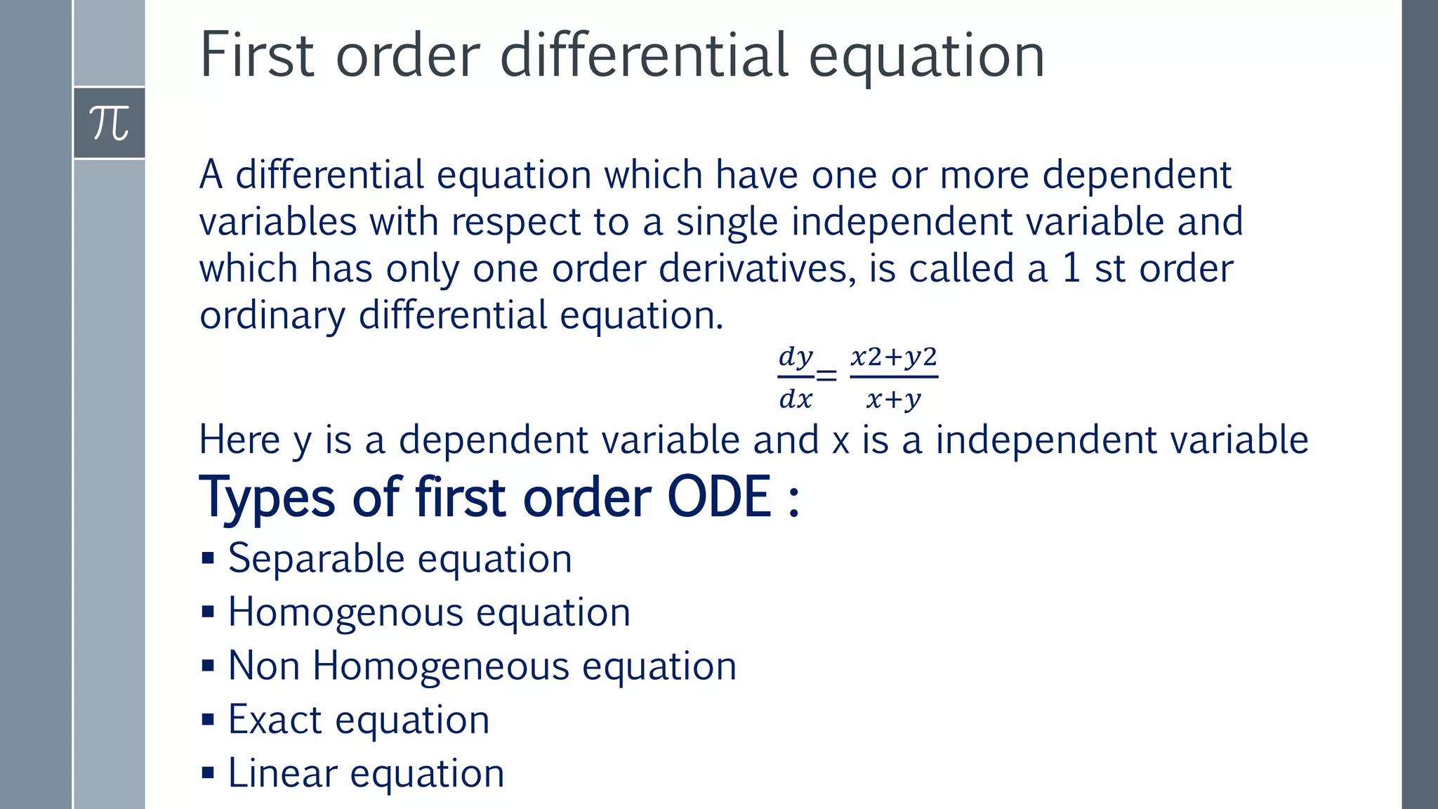 Differential equation and its order and degree | PPTX
