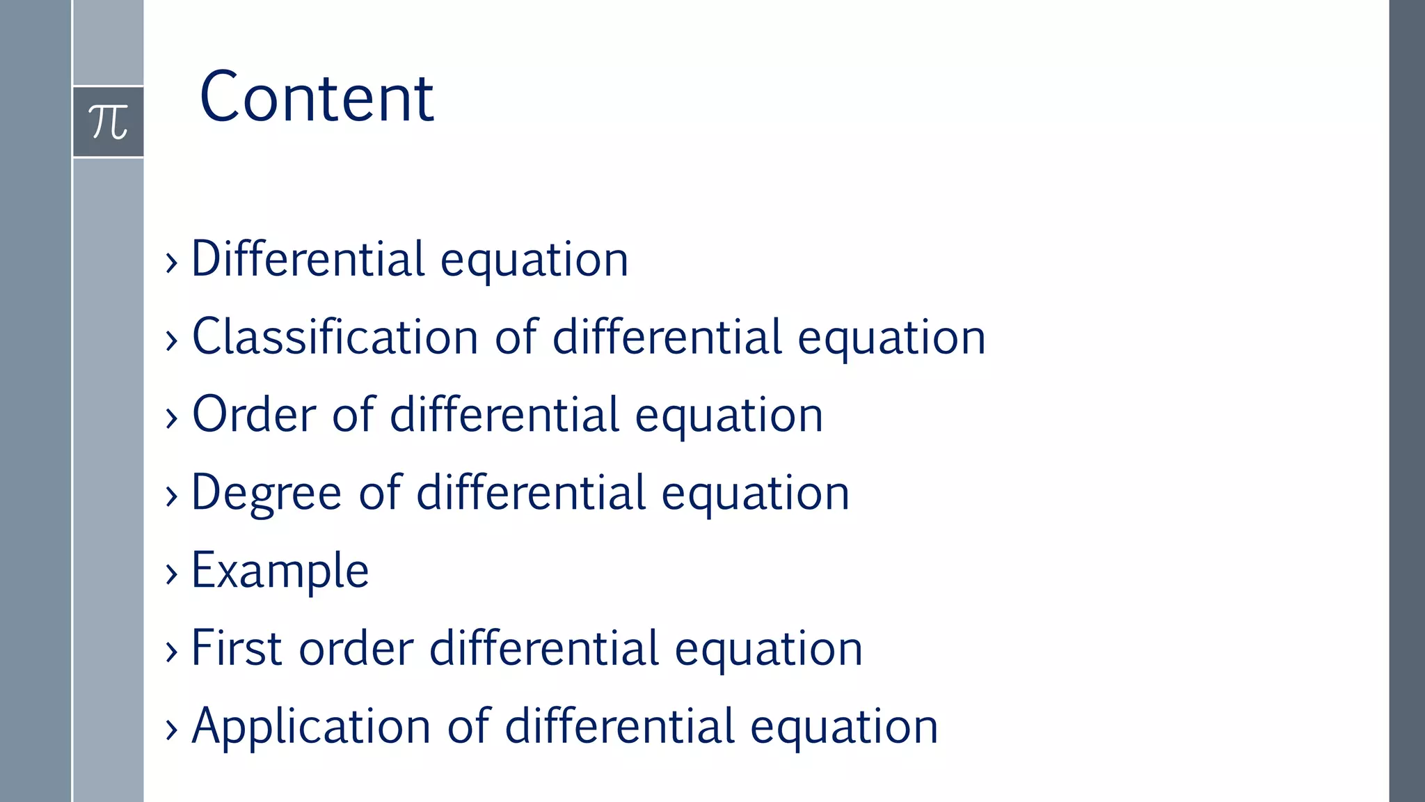 Differential equation and its order and degree | PPTX