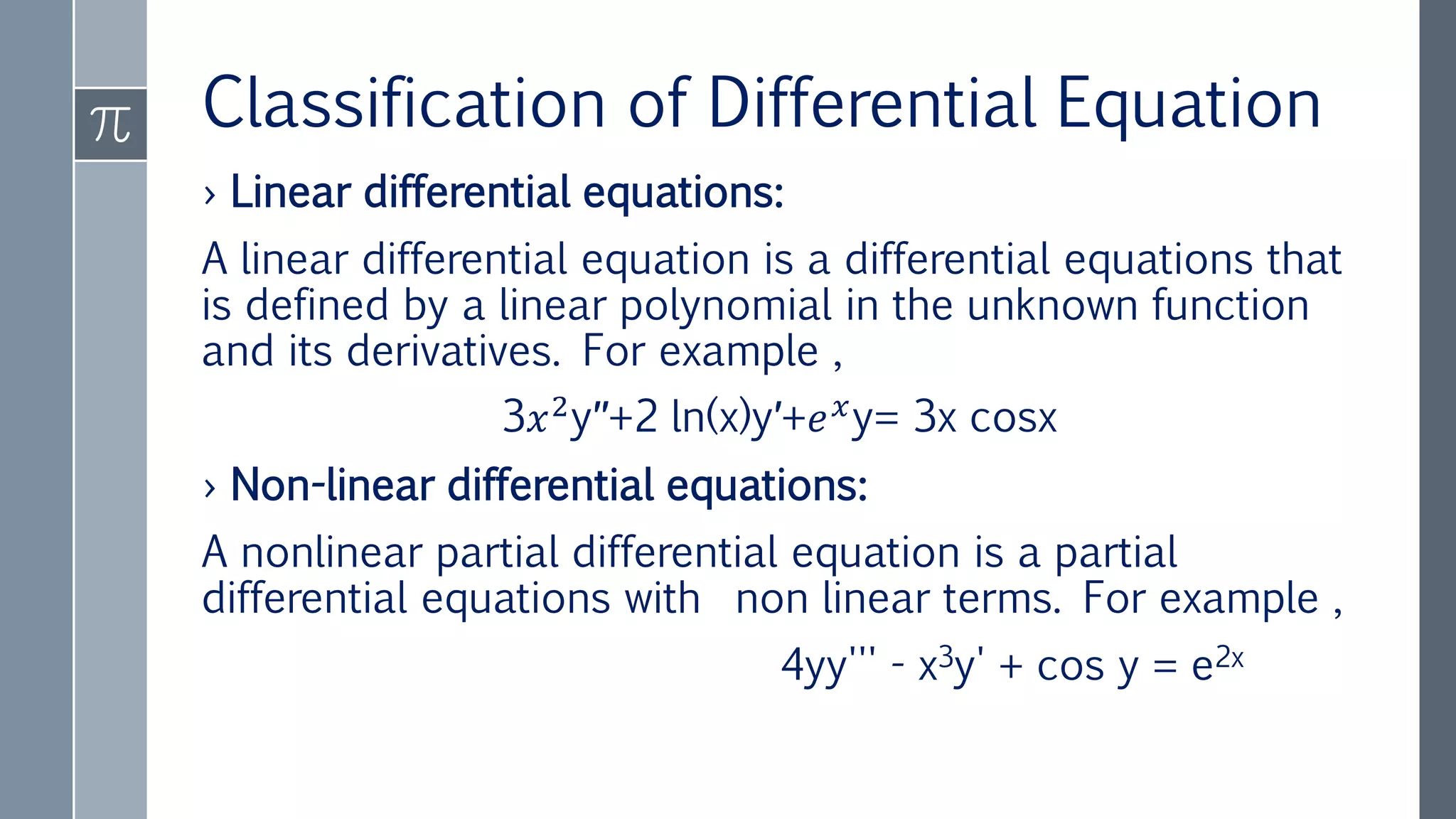 Differential equation and its order and degree | PPTX